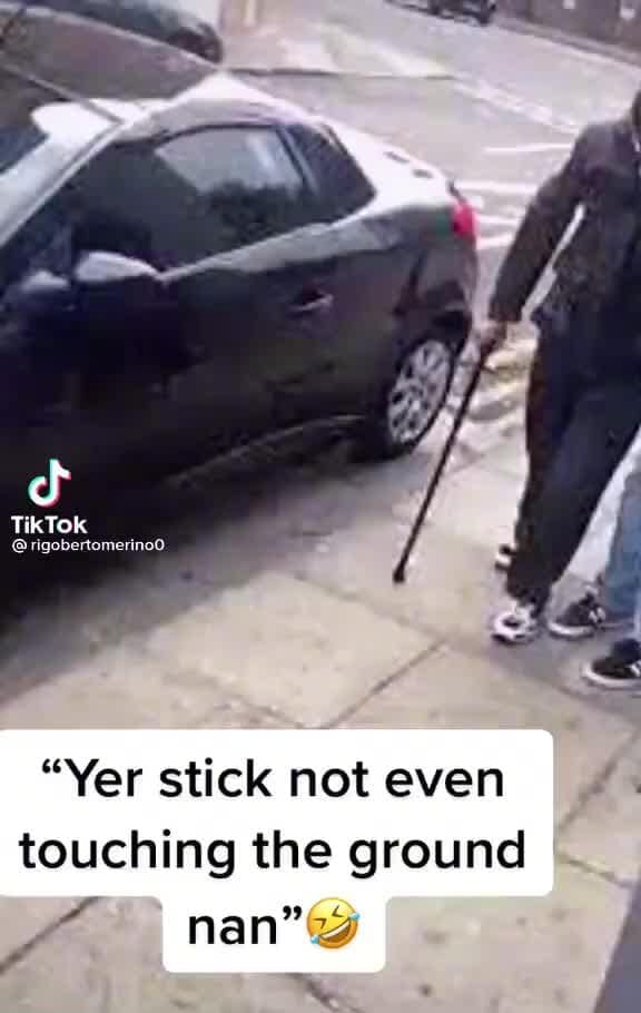 TikTok rigobertomerinoo "Yer stick not even touching the ground I nan ...