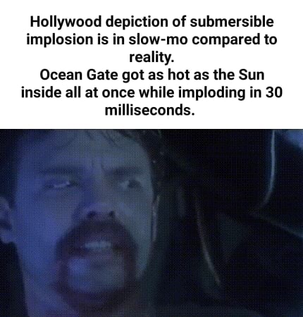 Hollywood depiction of submersible implosion is in slow-mo compared to ...