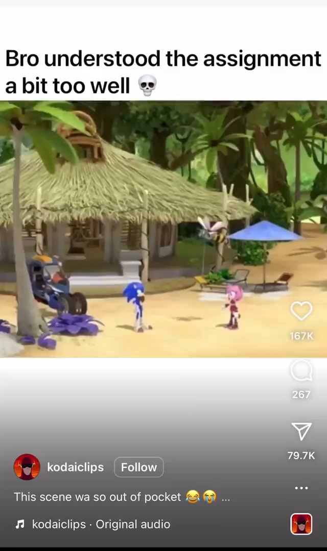 Bro understood the assignment a bit too well 267 79.7K kodaiclips ...