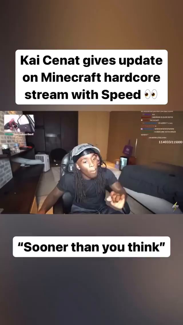 Kai Cenat says his Minecraft hardcore mode stream with IShowSpeed is ...