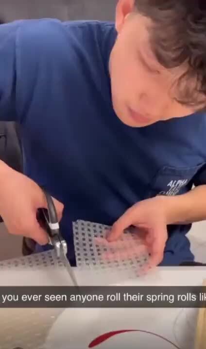 You ever seen anyone roll their spring rolls li - iFunny