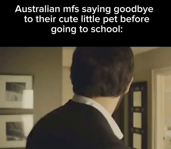 Australian mfs saying goodbye to their cute little pet before going to ...