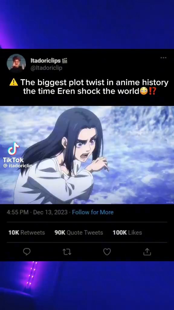 Kadoriclips The biggest plot twist in anime history the time Eren shock ...