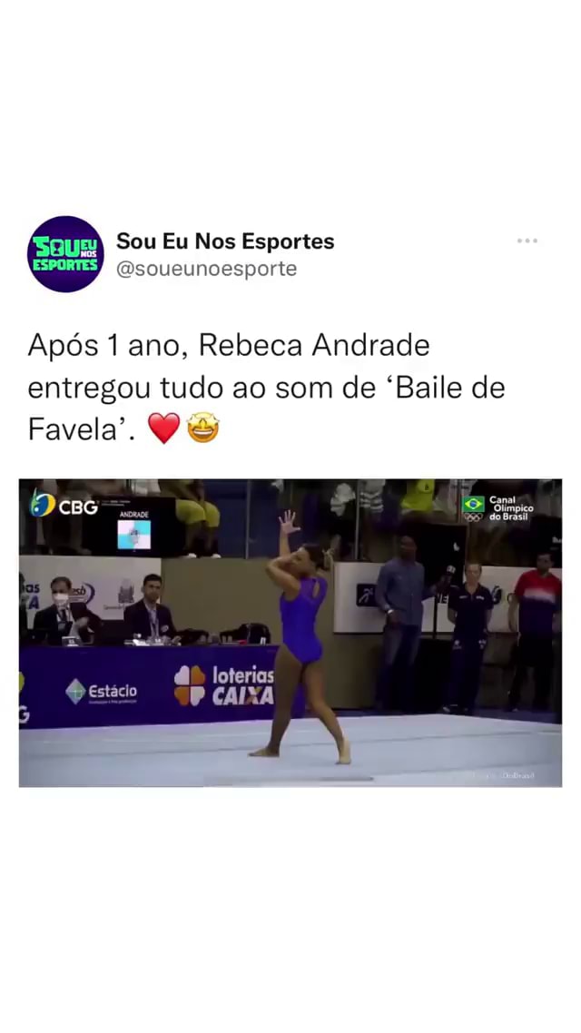 Sou Eu Nos Esportes Após 1 ano, Rebeca Andrade entregou tudo ao som de ...