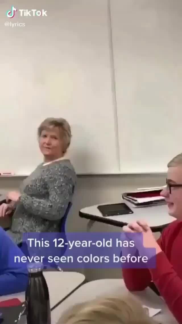 TikTok This 12-year-old has never seen colors before - iFunny