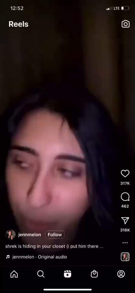 Reels 317K 462 shrek is hiding in your closet (i put him there jennmelon Original audio a 6 ...