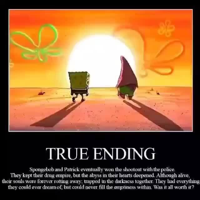 TRUE ENDING Spongebob and Patrick eventually won the shootout with the ...