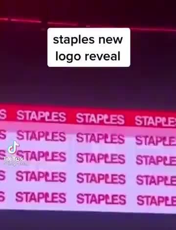 Staples new logo reveal STAPLES STAPRES STAPLE STAPLES STAPLES STAPLES ...