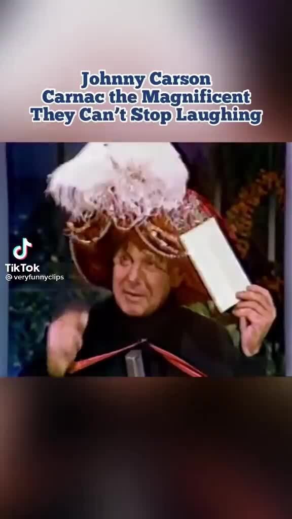Johnny Carson Carnac the Magnificent They Can't Stop Laughing, TikTok ...