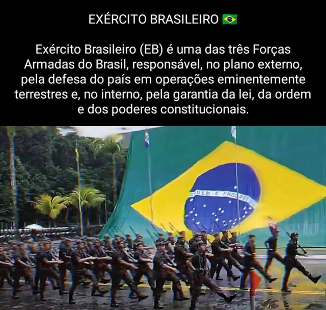 EXÉRCITO BRASILEIRO Exército Brasileiro (EB) é uma das três Forças ...