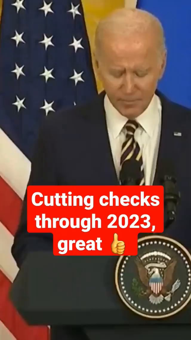 Cutting checks through 2023, great - iFunny