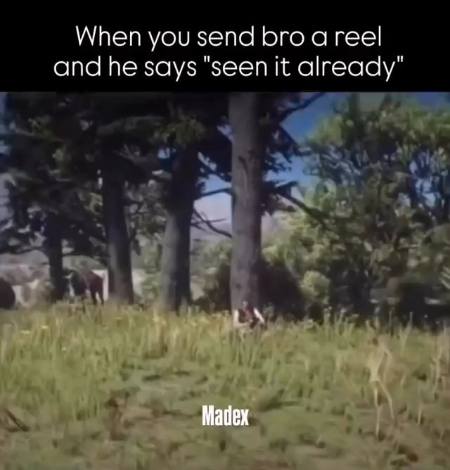 When you send bro a reel and he says "seen it already" - iFunny