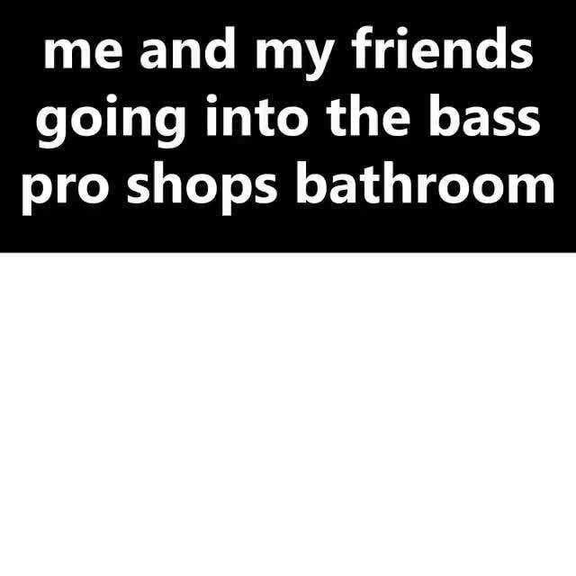 Me and my friends going into the bass pro shops bathroom - iFunny