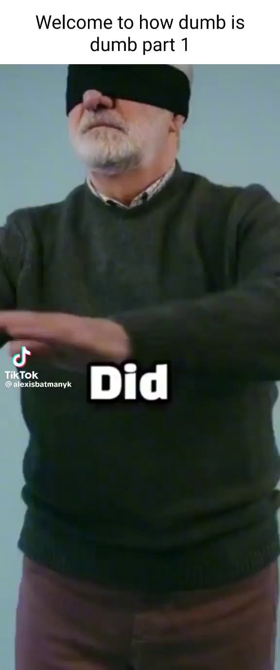 Welcome to how dumb is dumb part 1 TikTok isbatmanyk - iFunny