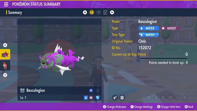 POKEMON STATUS SUMMARY Name Basculegion Type WATER GHOST Tea Type ...