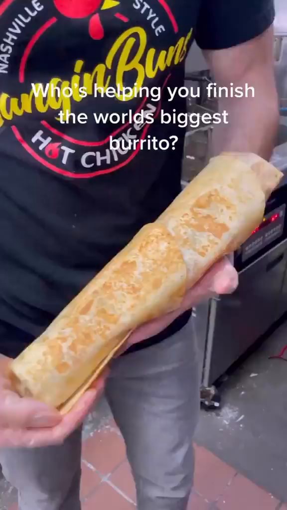 This can’t be the worlds largest burrito but it does look delicious! 🌯🤤 ...