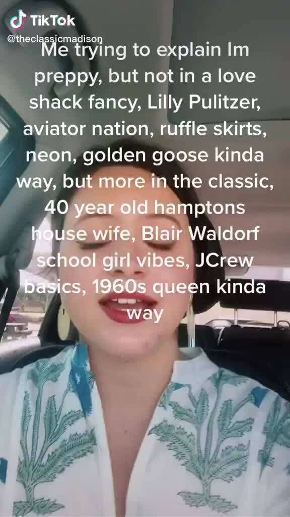 TikTok Githeclaggiomagison e trying to explain Im preppy, but not in a ...