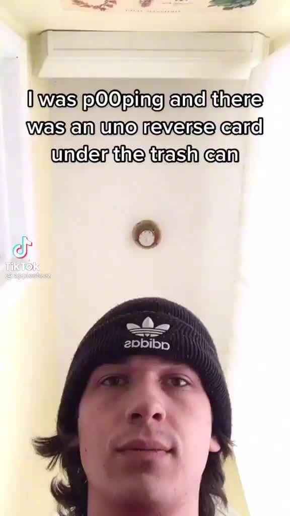 Lwas pOOping and there was an uno reverse card under the trash can - iFunny