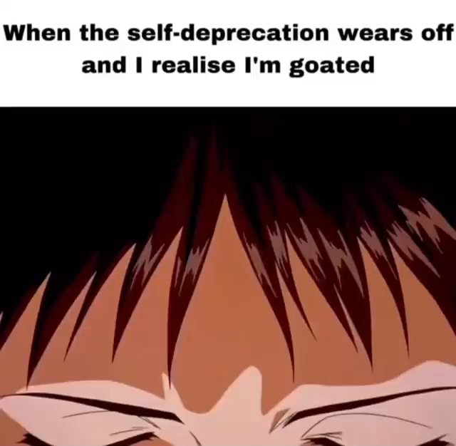 When the self-deprecation wears off and I realise I'm goated - iFunny