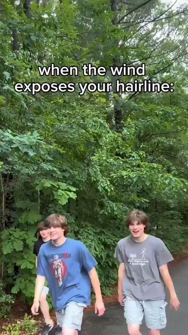 When the wind exposes your hairline: - iFunny