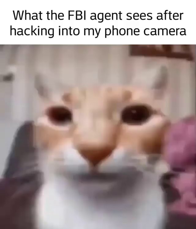 What the FBI agent sees after hacking into my phone camera - iFunny
