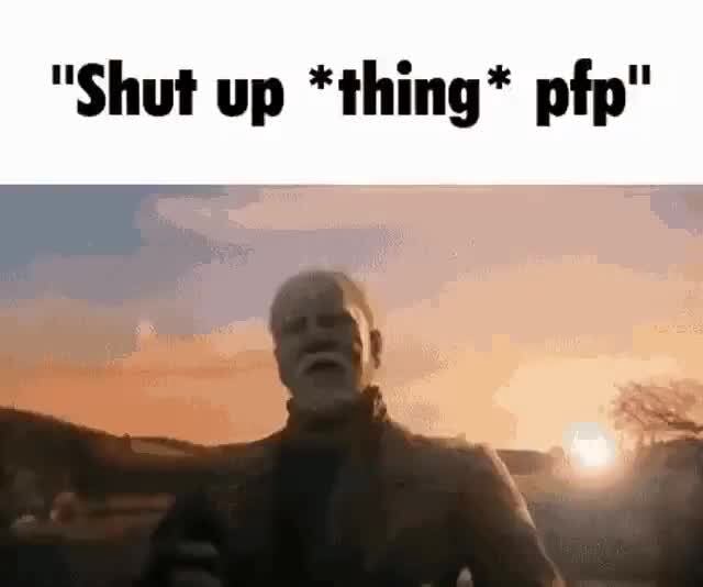"Shut up *thing* pfp" - iFunny