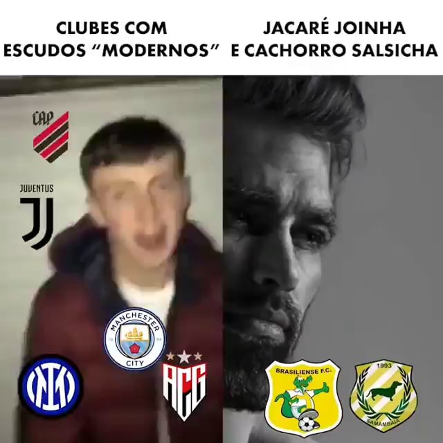 CLUBES COM JACARÉ JOINHA ESCUDOS "MODERNOS" E CACHORRO SALSICHA ...