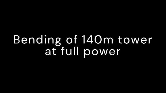 Bending of a 140m wind turbine tower - Bending of a 140m wind turbine ...