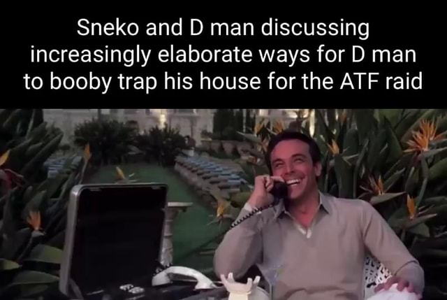 Sneko and D man discussing increasingly elaborate ways for D man to ...