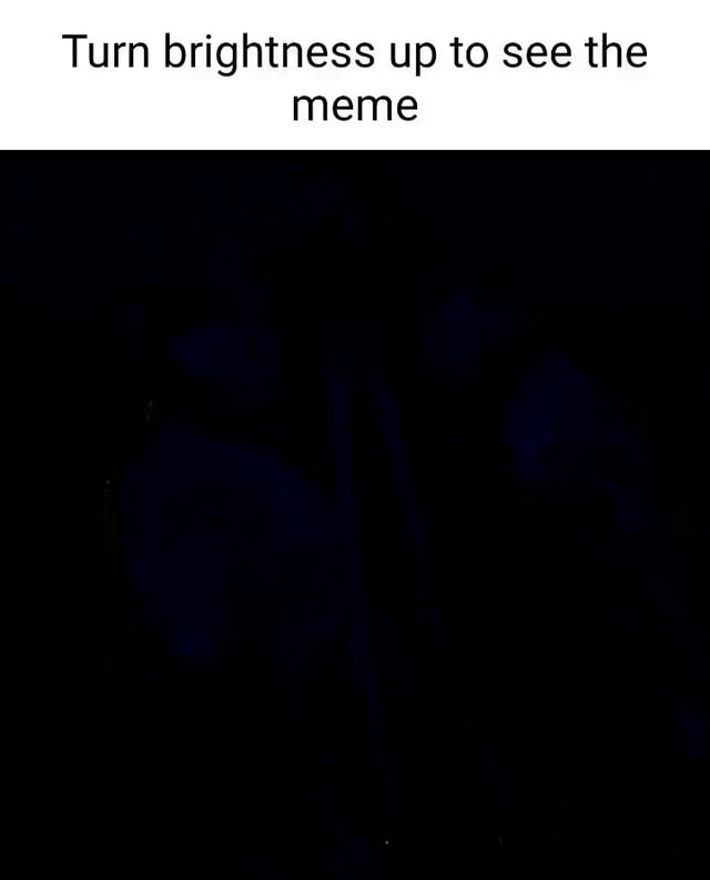 Turn brightness up to see the meme - iFunny