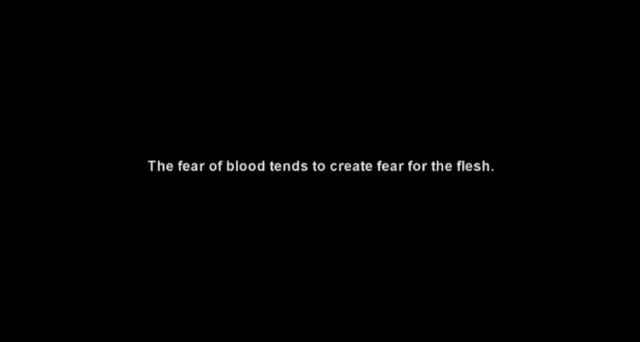 The fear of blood tends to create fear for the flesh. - iFunny
