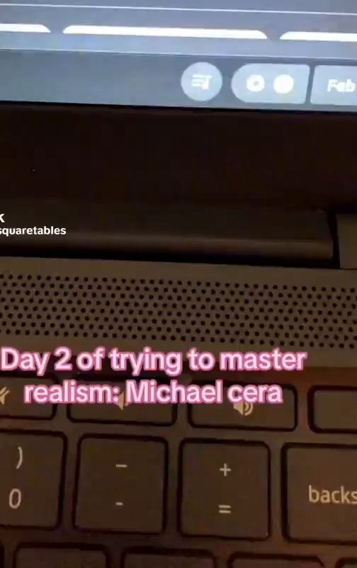 Quaretables Day 2 of trying to master realism: Michael cera 0 backs ...