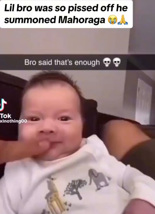 Lil bro was so pissed off he summoned Mahoraga Bro said that's enough ...