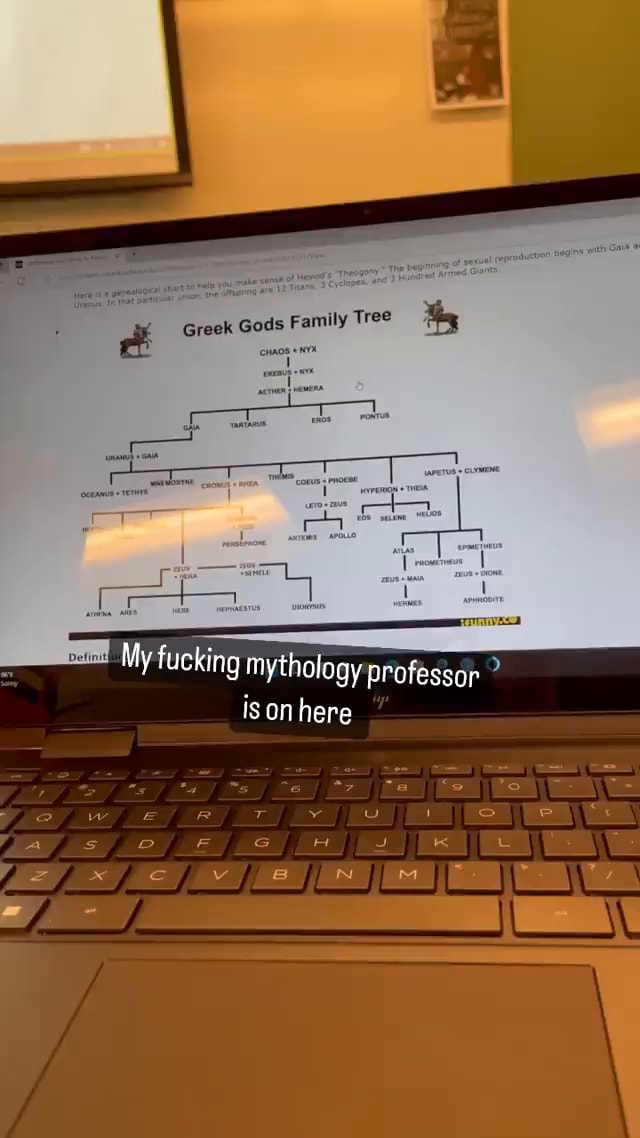 Greek Gods Family Tree My fucking mythology professor ison here - iFunny