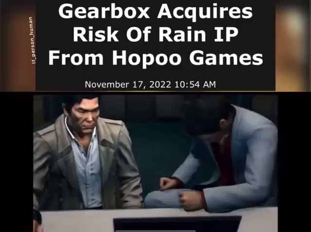 Risk Of Rain IP From Hopoo Games November 17, 2022 AM Gearbox Acquires ...