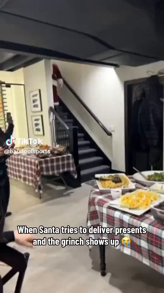 Ch TikTok When Santa tries to deliver presents and the grinch shows up ...