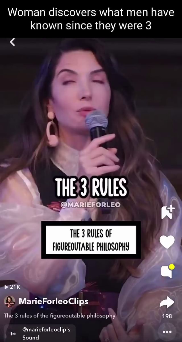 Woman discovers what men have known since they were 3 THE RULES THE 3 ...