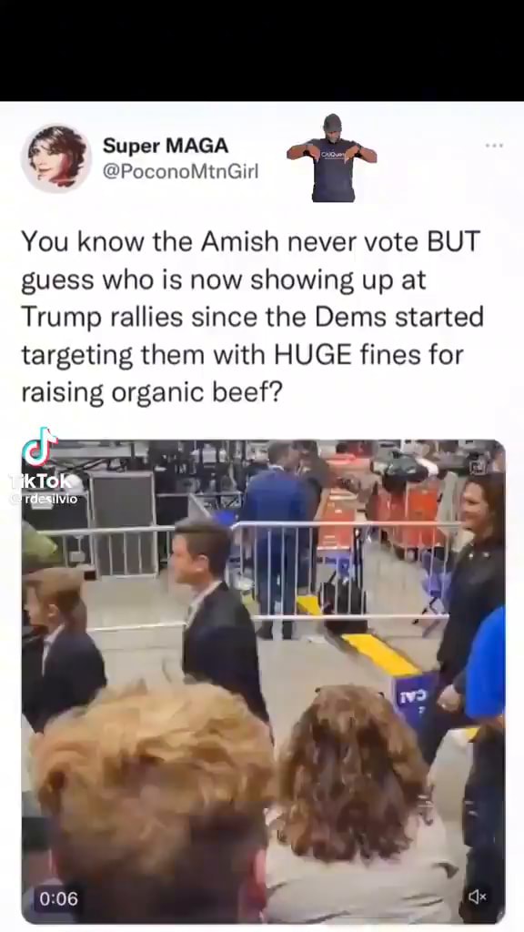 Super MAGA You know the Amish never vote BUT guess who is now showing ...