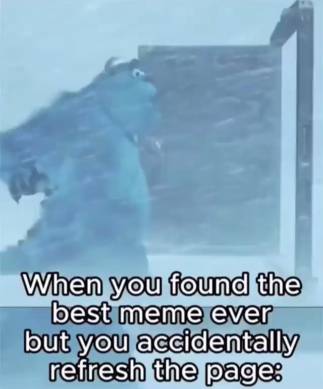 When you found the best meme ever but you accidentally refresh the page ...