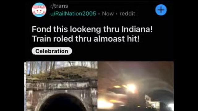 + Now reddit trans Fond this lookeng thru Indiana! Train roled thru ...