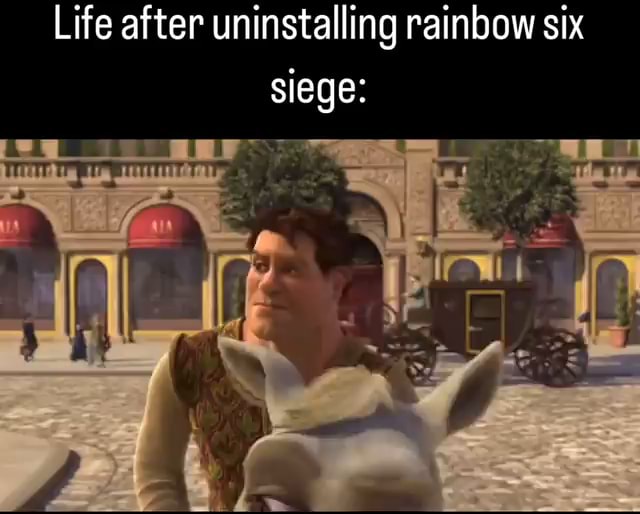 Life after uninstalling rainbow six siege: - iFunny