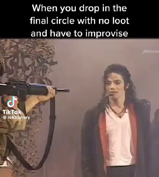 When you drop in the final circle with no loot and have to improvise ...