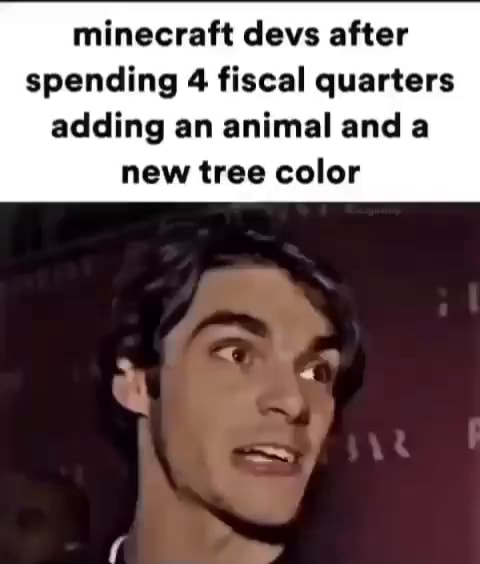 Minecraft devs after spending 4 fiscal quarters adding an animal and a ...