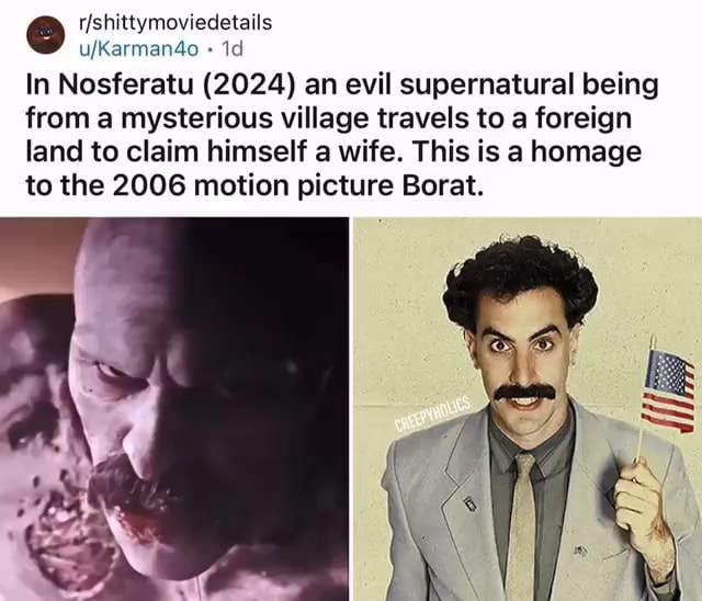 In Nosferatu (2024) an evil supernatural being from a mysterious ...
