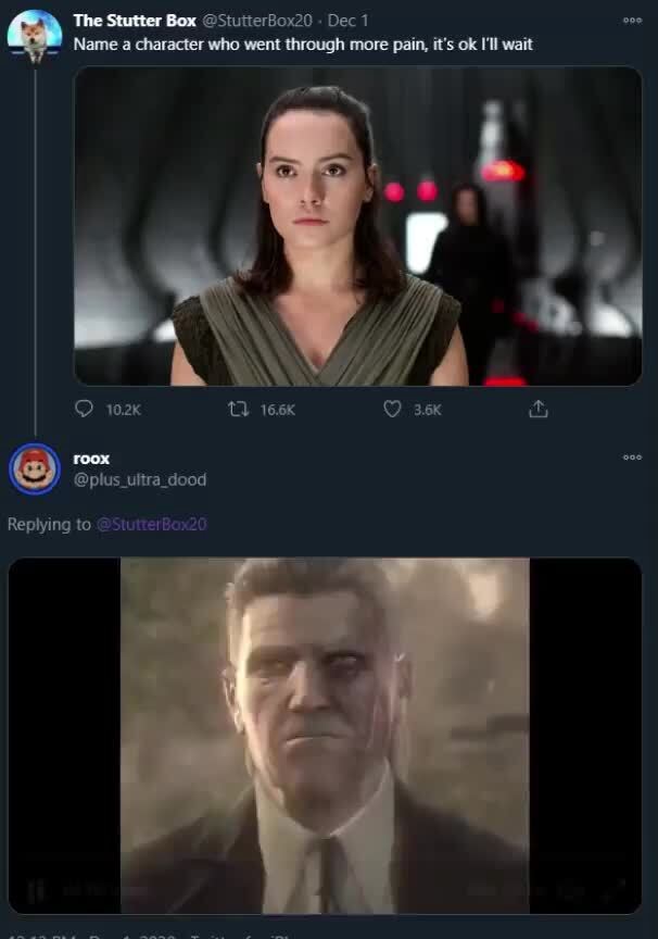 The Stutter Box @StutterBox20 Dec 1 Name a character who went through ...